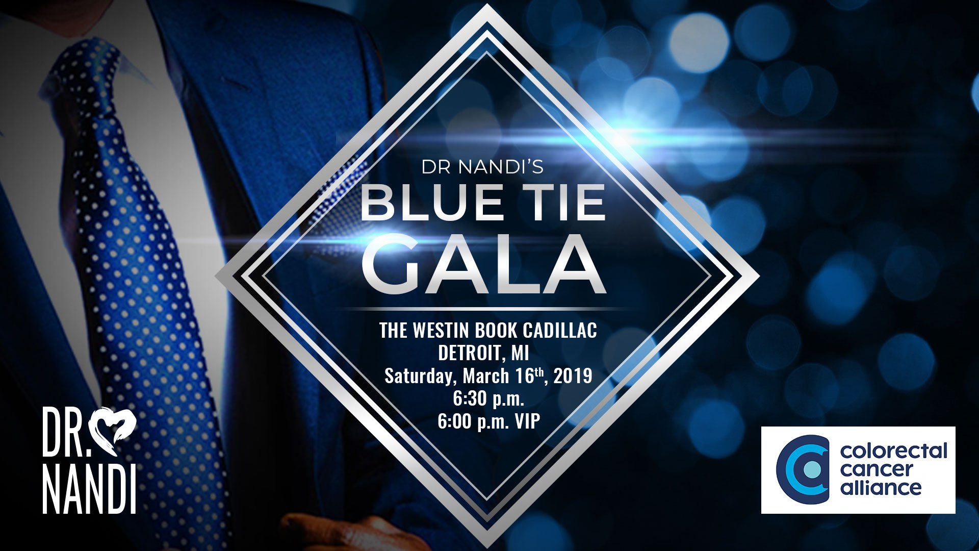 Dr.Nandi Blue Tie Gala for Colon Cancer - GreeningDetroit.com