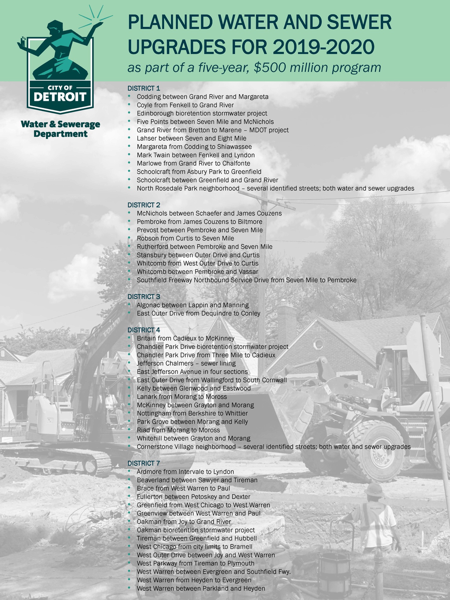 DWSD Launches 5-Year, $500M Program to Upgrade Detroit's Water and ...